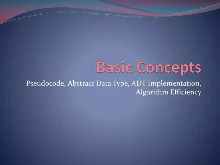 PPT - Basic Concepts PowerPoint Presentation, free download - ID:5886302