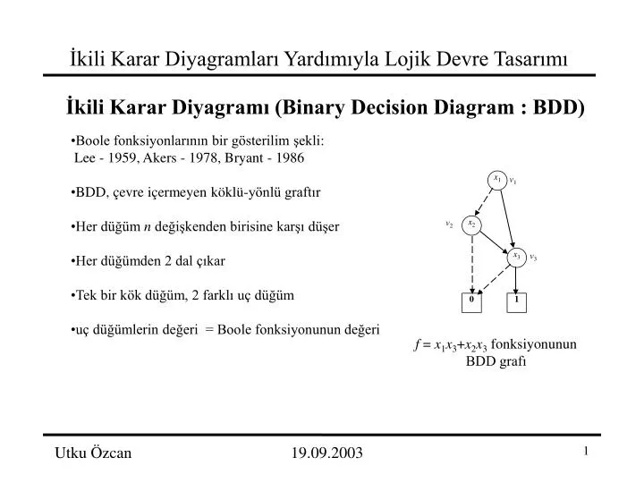 PPT - İkili Karar Diyagramı (Binary Decision Diagram : BDD) PowerPoint Presentation - ID:5886375