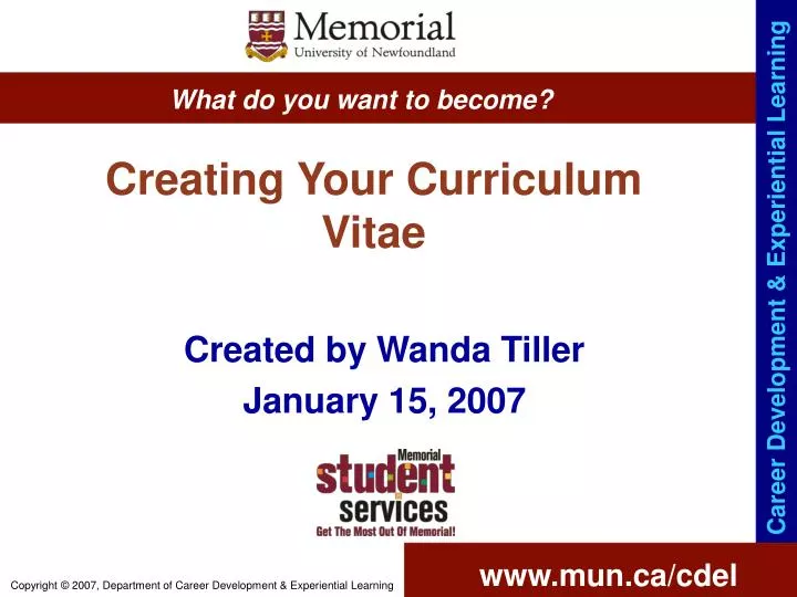 Ppt Creating Your Curriculum Vitae Powerpoint Presentation Free Download Id 5887574