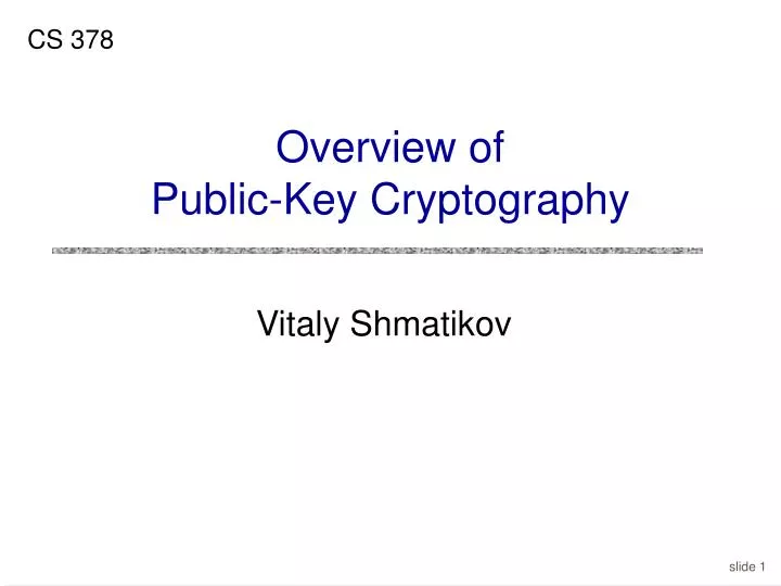 PPT - Overview of Public-Key Cryptography PowerPoint Presentation, free ...