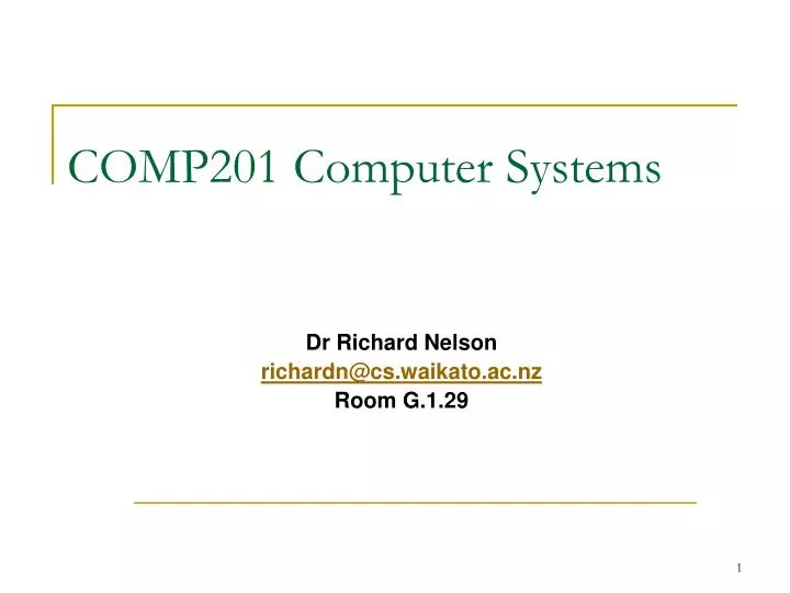 PPT - COMP201 Computer Systems PowerPoint Presentation, free download ...