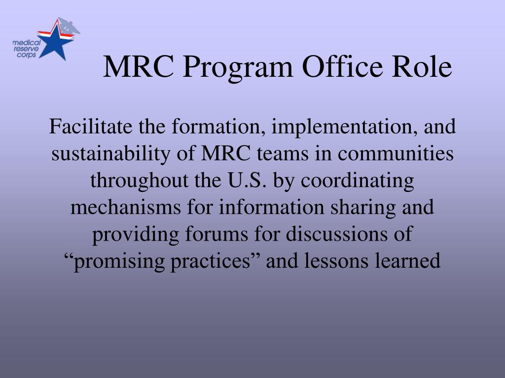 PPT - Office of the Surgeon General Medical Reserve Corps September 17 ...