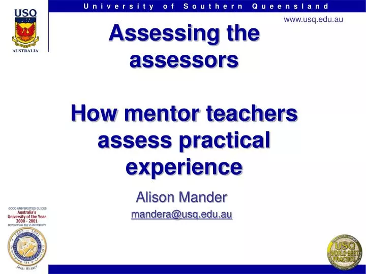 PPT - Assessing the assessors How mentor teachers assess practical ...