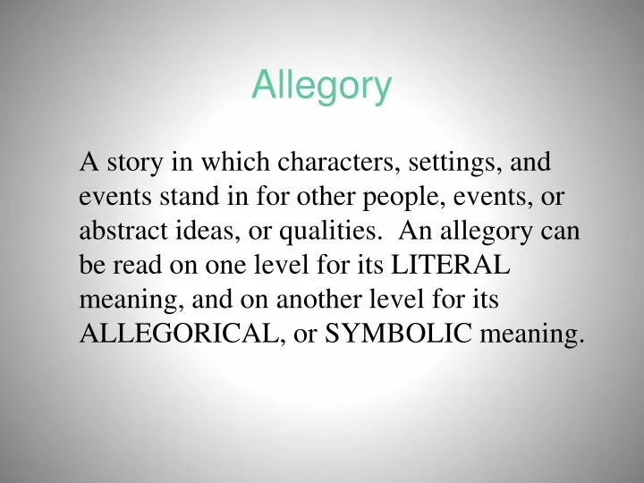 PPT - Allegory PowerPoint Presentation, free download - ID:5890641