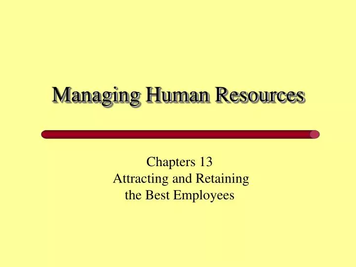 PPT - Managing Human Resources PowerPoint Presentation, free download - ID:5891617