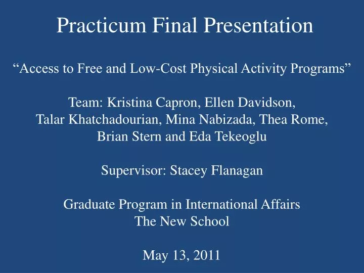 PPT - Practicum Final Presentation PowerPoint Presentation, free download - ID:5891679