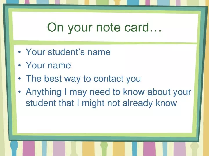 PPT - On your note card… PowerPoint Presentation, free download - ID ...