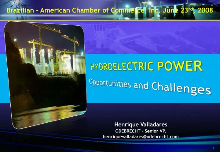 PPT - HYDROELECTRIC POWER PowerPoint Presentation, free download - ID ...