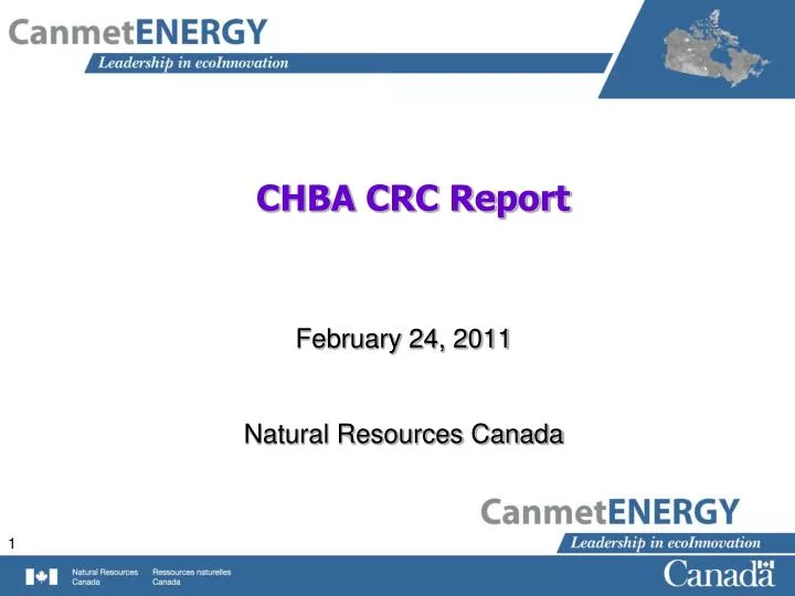 PPT - CHBA CRC Report PowerPoint Presentation, free download - ID:5892746