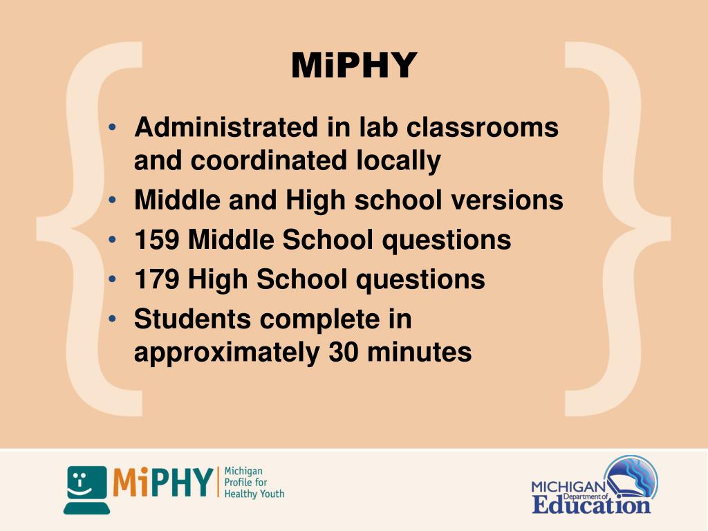 PPT - Michigan Profile for Healthy Youth (MiPHY) PowerPoint ...