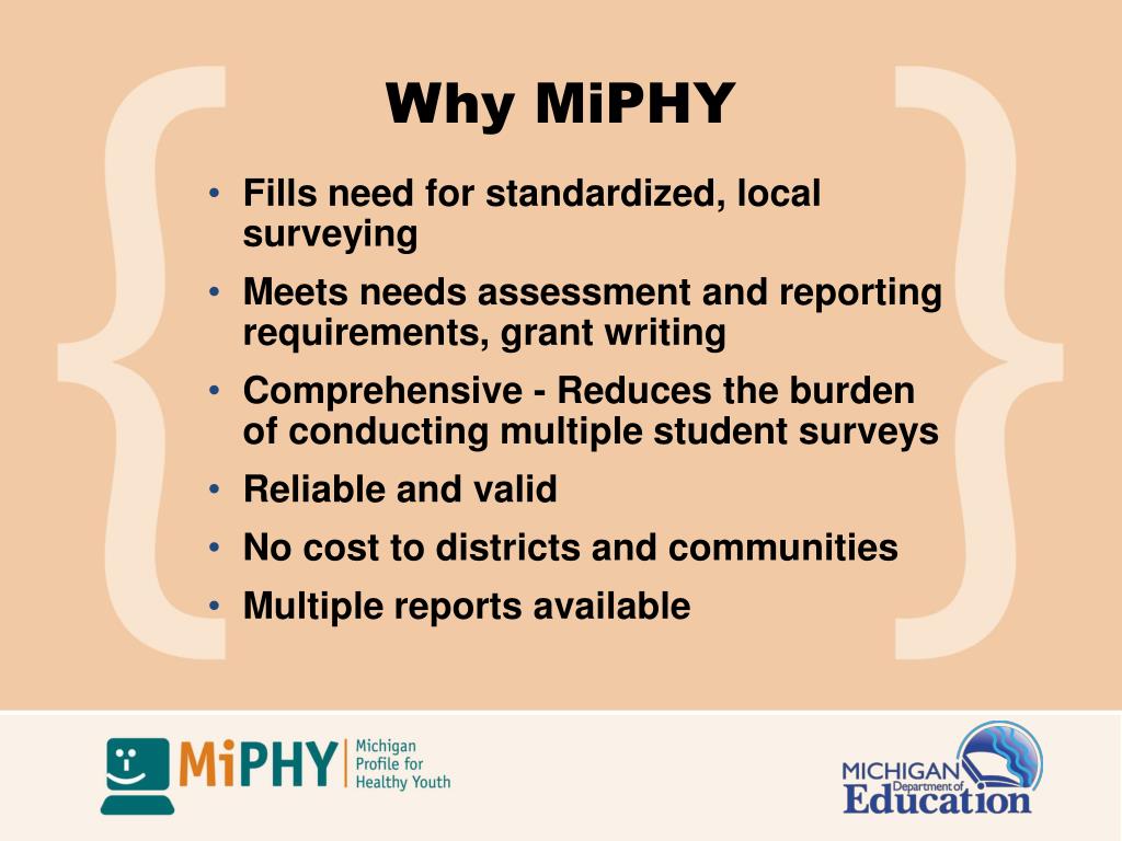 PPT - Michigan Profile for Healthy Youth (MiPHY) PowerPoint ...