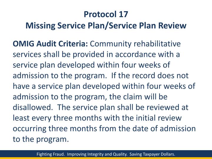 PPT - Office of Mental Health Rehabilitation Services Audit Protocols ...