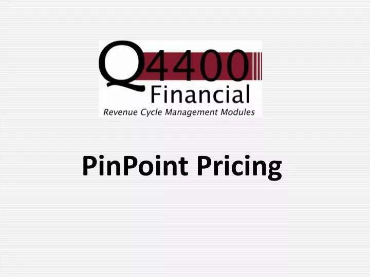 PPT - PinPoint Pricing PowerPoint Presentation, free download - ID:5894060