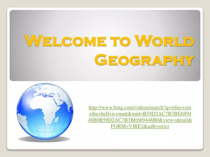 PPT - Welcome to World Geography PowerPoint Presentation, free download ...
