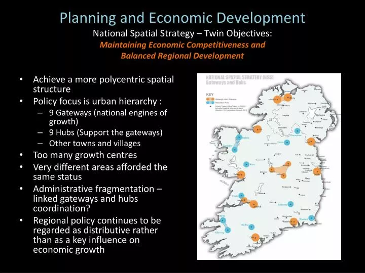 PPT - Achieve a more polycentric spatial structure Policy focus is ...