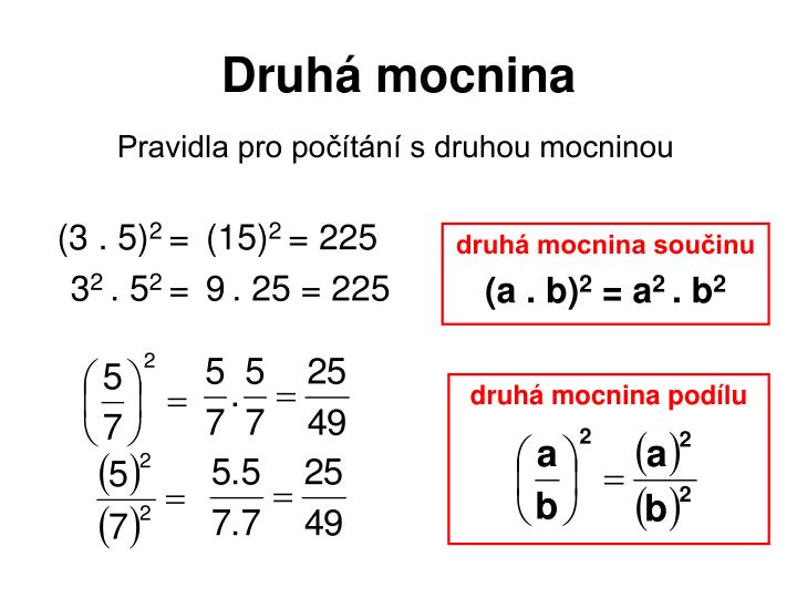 PPT - Druhá mocnina a odmocnina PowerPoint Presentation - ID:5898673