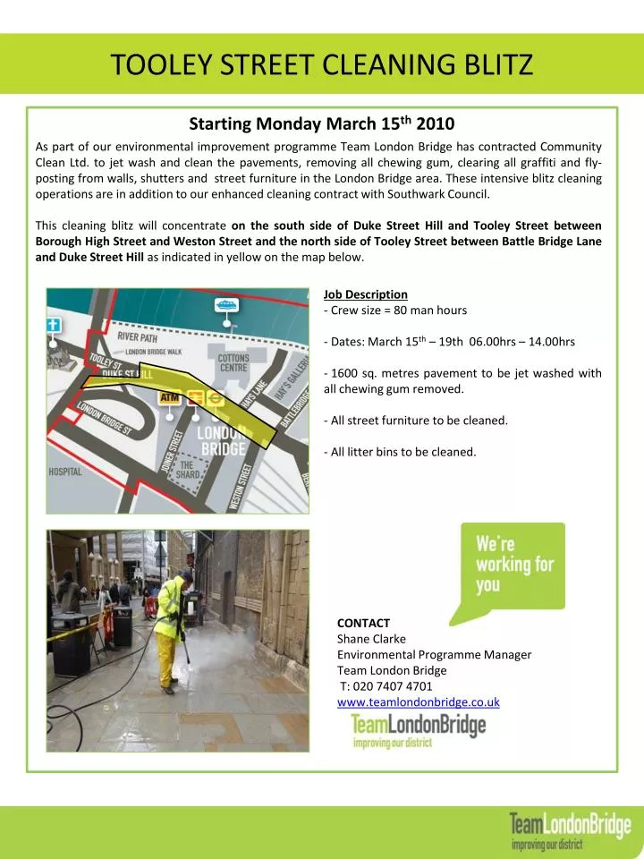 PPT - TOOLEY STREET CLEANING BLITZ PowerPoint Presentation, free ...