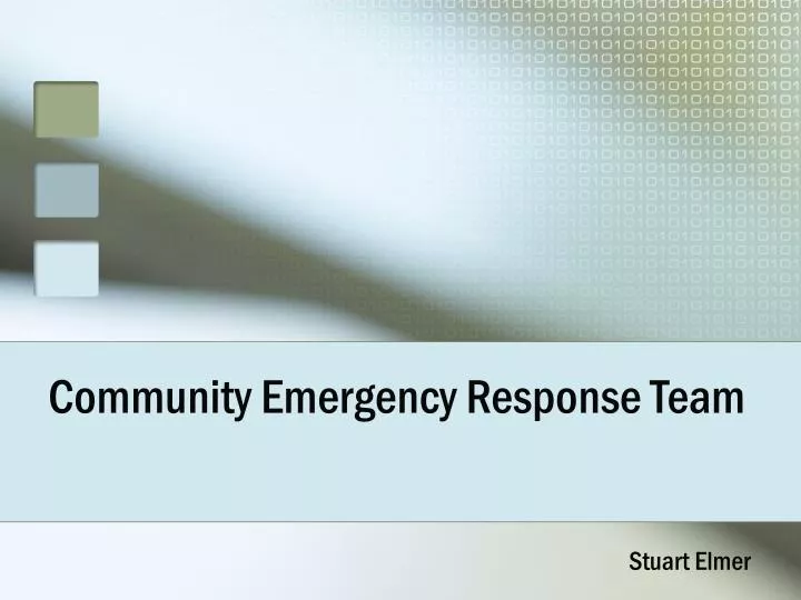 PPT - Community Emergency Response Team PowerPoint Presentation, free ...