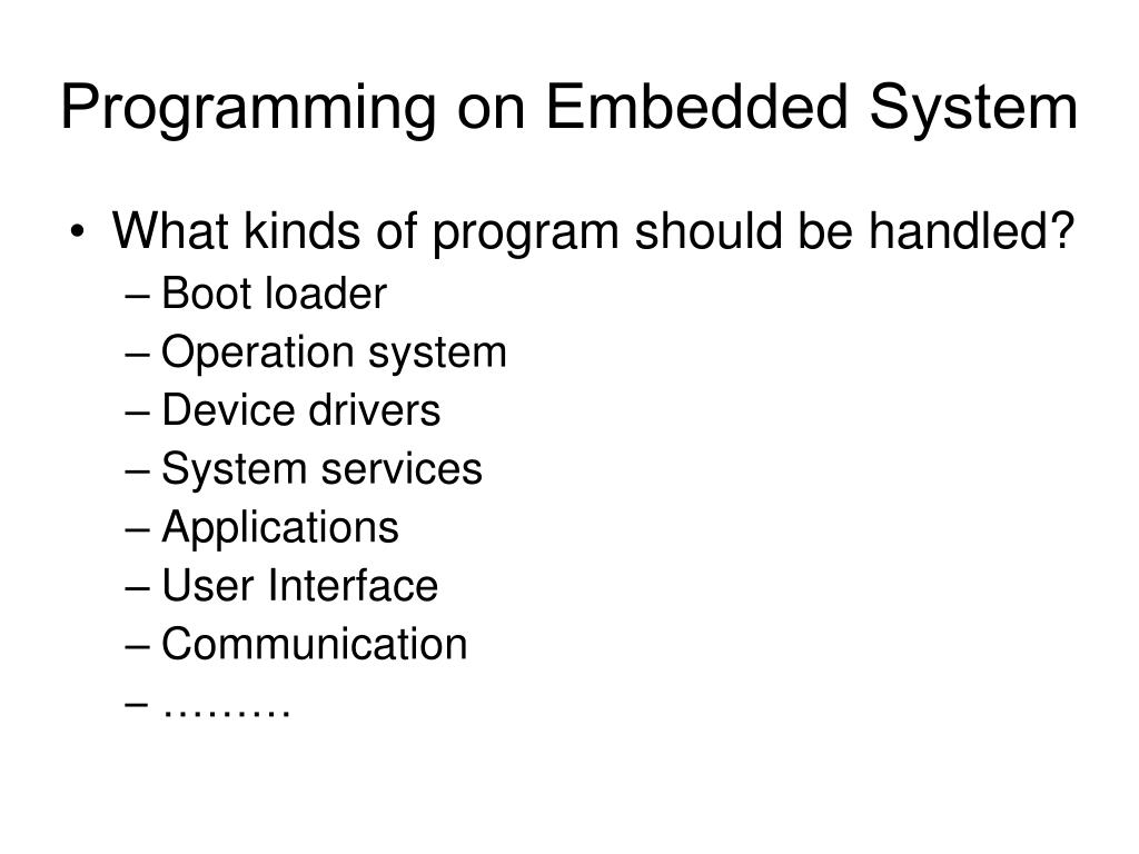 PPT Embedded System Programming PowerPoint Presentation Free