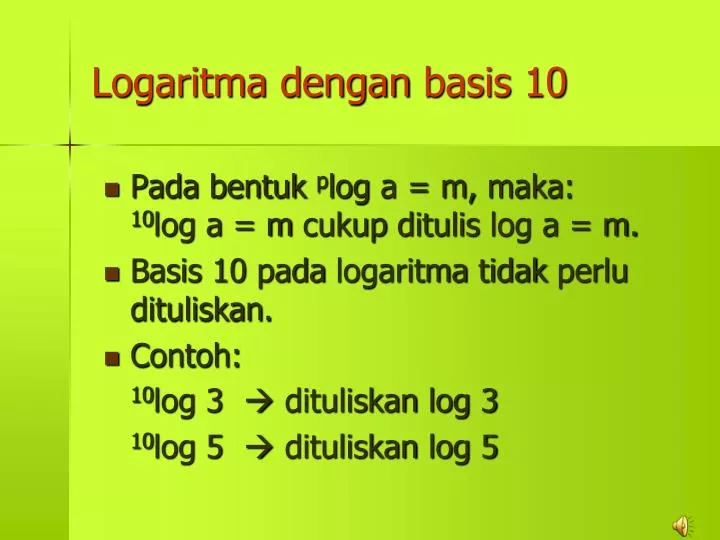 PPT - Logaritma dengan basis 10 PowerPoint Presentation, free download ...