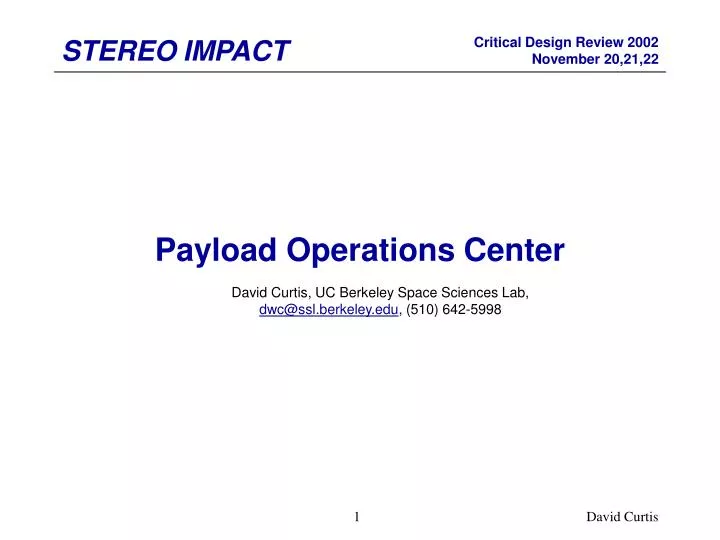 PPT - Payload Operations Center PowerPoint Presentation, free download ...