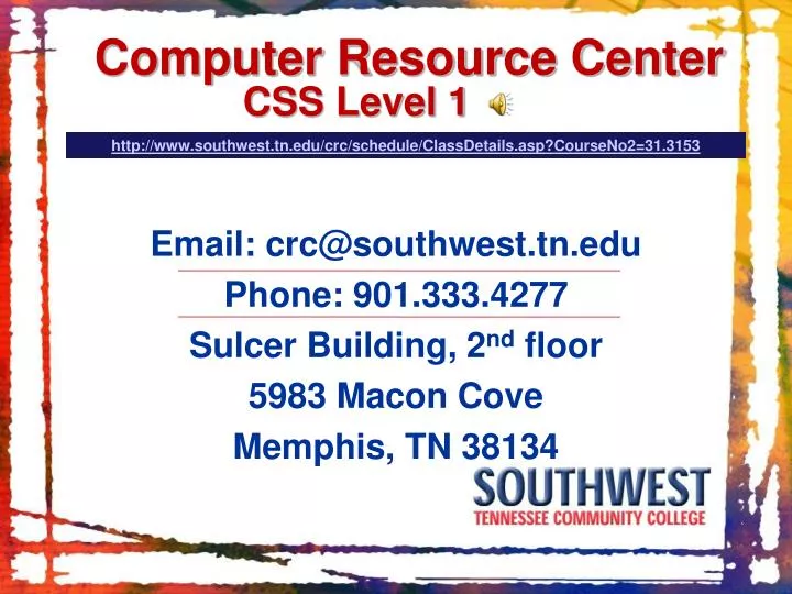 PPT - Computer Resource Center PowerPoint Presentation, free download - ID:5903650