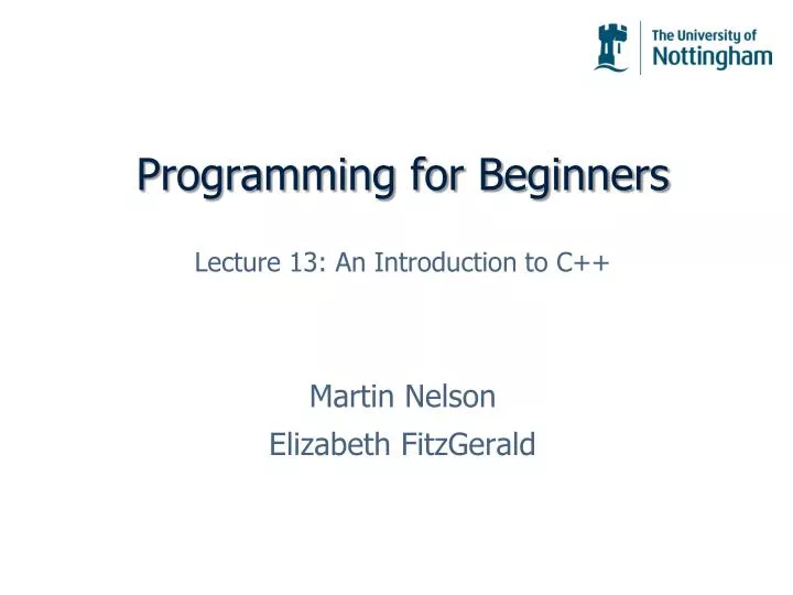 PPT - Programming for Beginners PowerPoint Presentation, free download ...