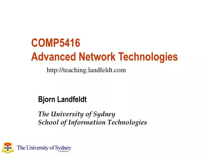 PPT - COMP5416 Advanced Network Technologies PowerPoint Presentation ...