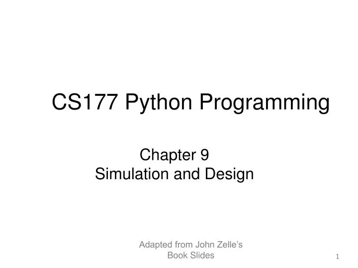 Ppt Cs177 Python Programming Powerpoint Presentation Free Download 9929