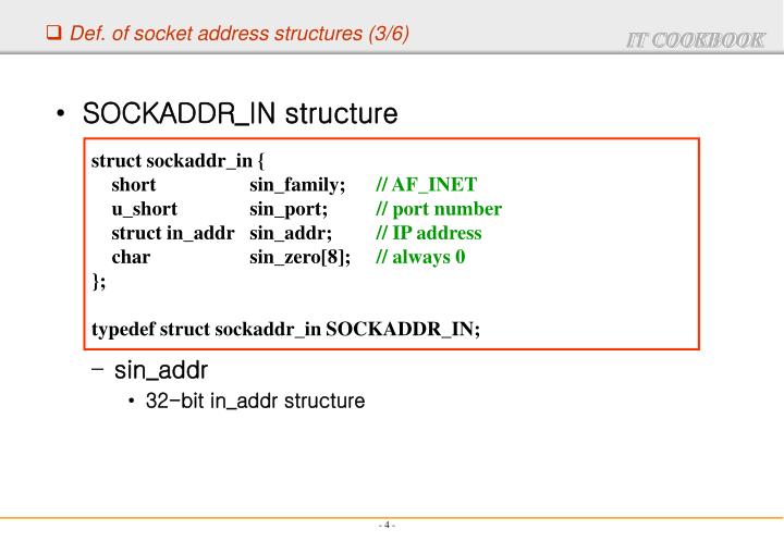 PPT - Chapter 03. Socket Address Structures PowerPoint Presentation - ID:5907054