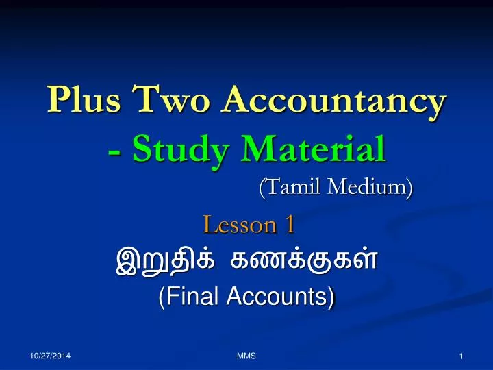 PPT - Plus Two Accountancy - Study Material PowerPoint Presentation ...