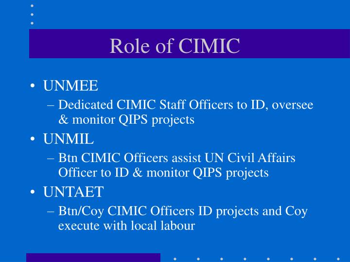 PPT - CIMIC IN UN PEACE OPERATIONS PowerPoint Presentation - ID:5908067
