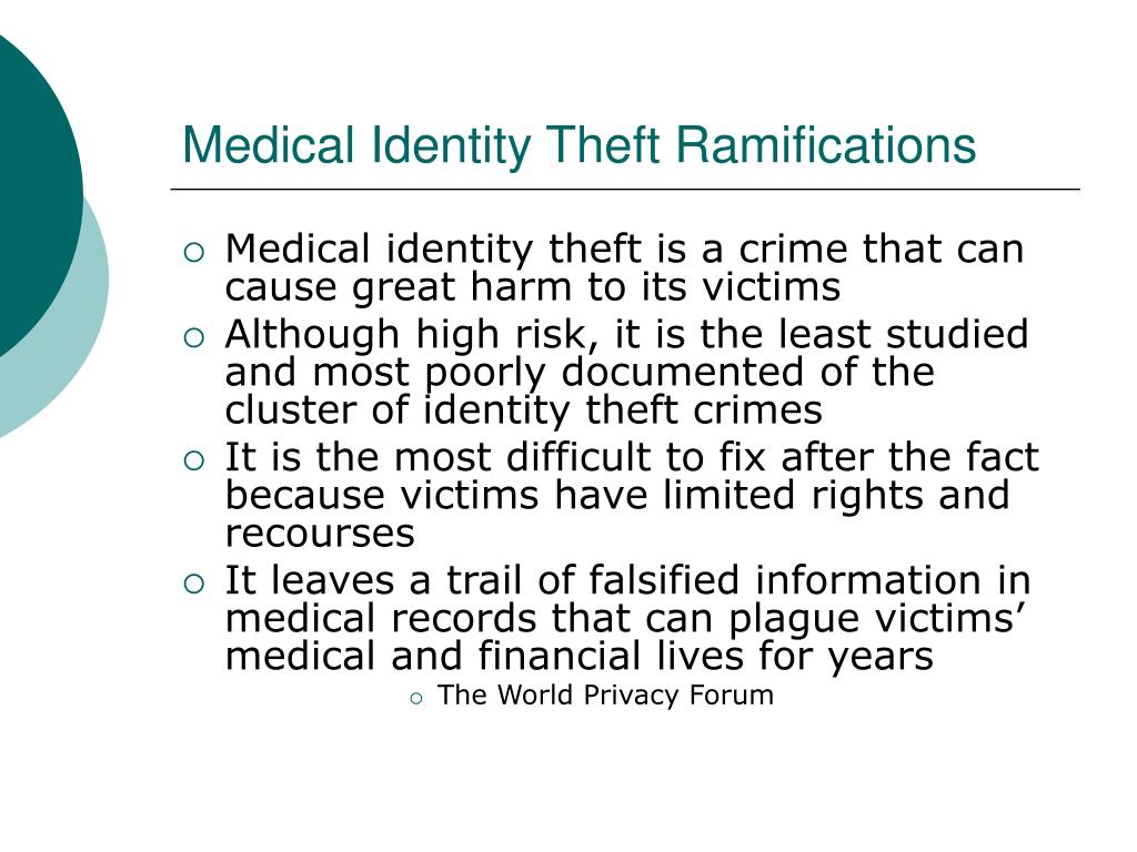 PPT - Medical Identity Theft: Past, Present, and Future… PowerPoint ...