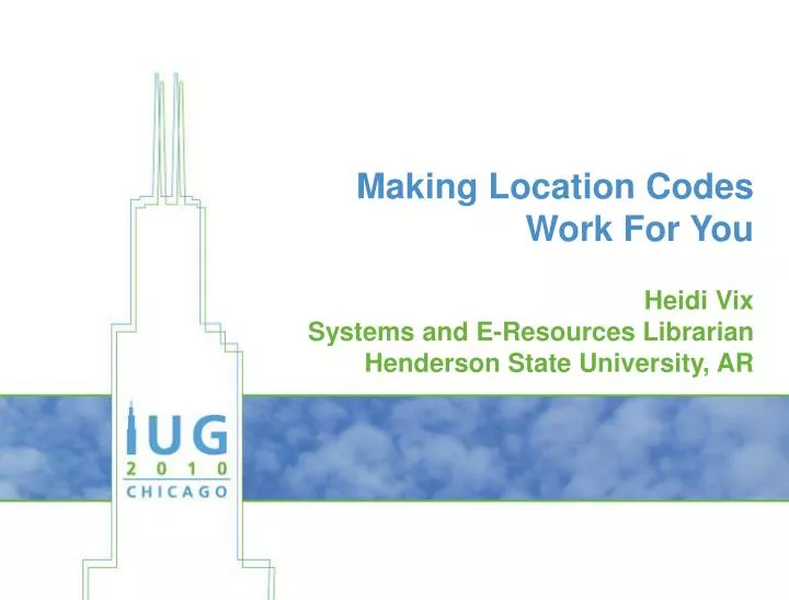 PPT - Making Location Codes Work For You PowerPoint Presentation, free ...