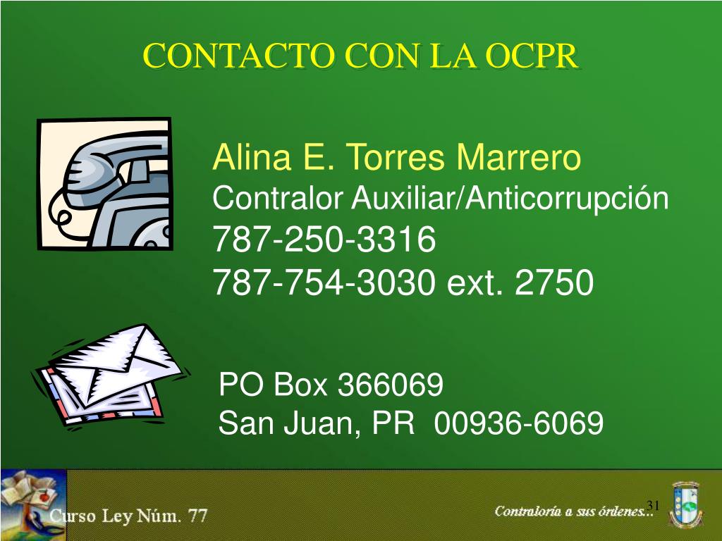PPT - Estado Libre Asociado de Puerto Rico OFICINA DEL CONTRALOR ...