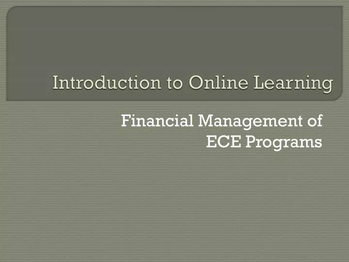 PPT - Introduction to Online Learning PowerPoint Presentation, free ...