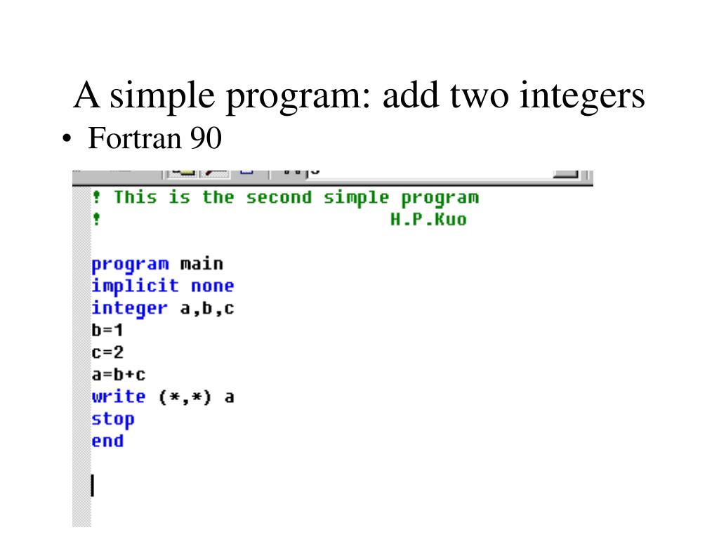 Ppt 計算機程式 C Omputer Programming Language Lecture 2 Introduction To Fortran Powerpoint 5034