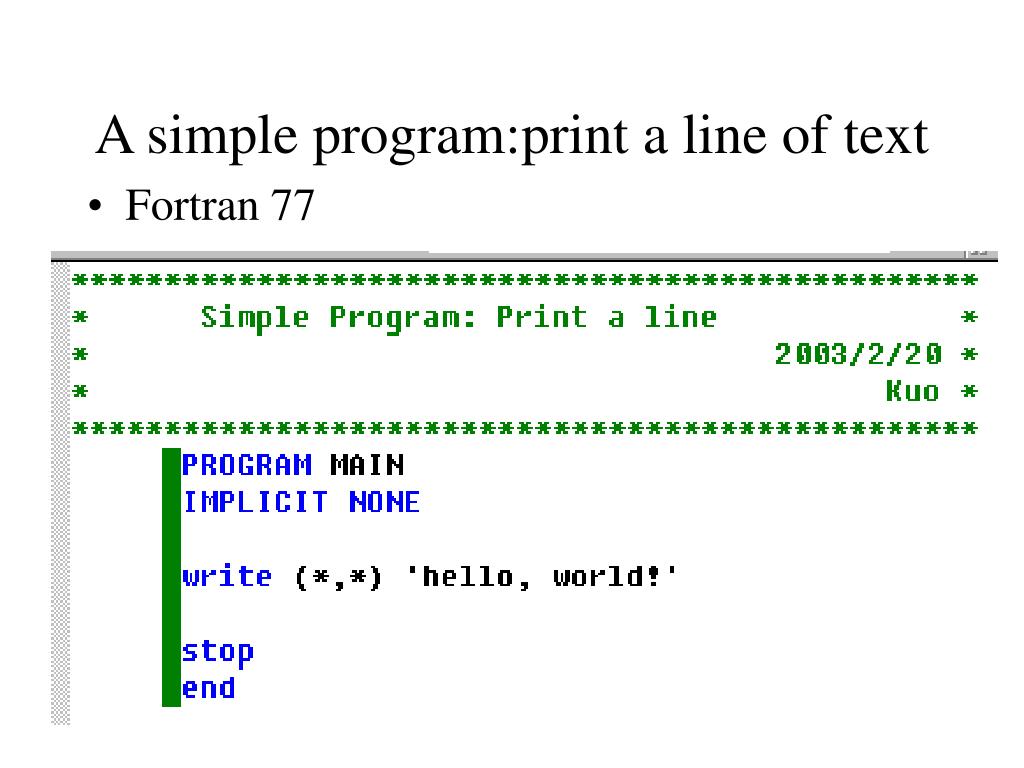 Ppt 計算機程式 C Omputer Programming Language Lecture 2 Introduction To Fortran Powerpoint