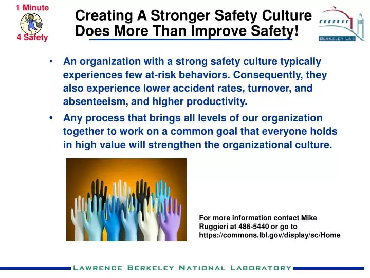 PPT - Creating A Stronger Safety Culture Does More Than Improve Safety ...