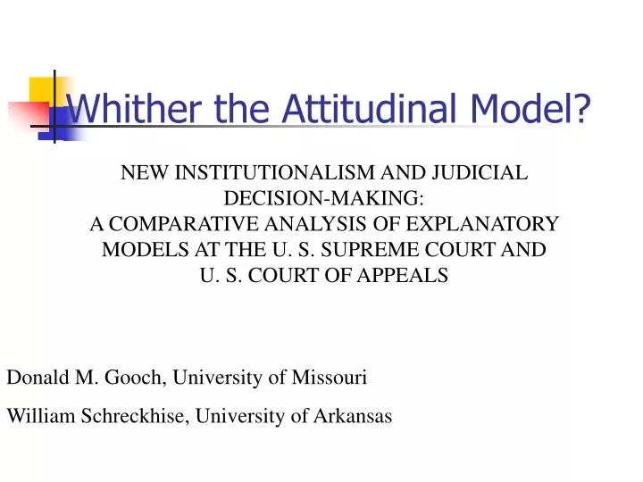 PPT - Whither the Attitudinal Model? PowerPoint Presentation, free ...