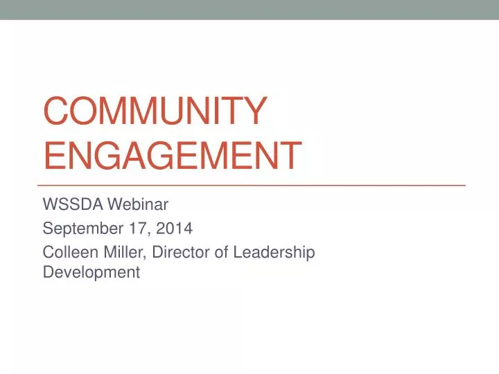 PPT - Community Engagement PowerPoint Presentation, free download - ID ...