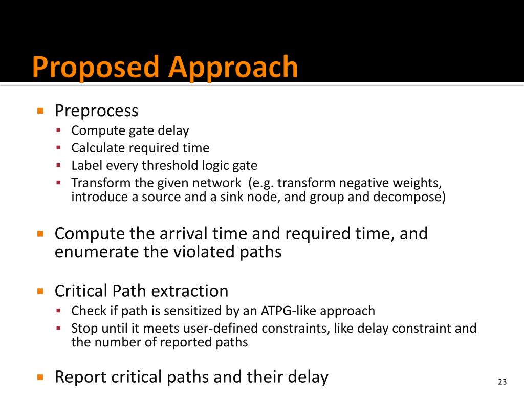 Ppt Static Timing Analysis For Combinational Threshold Logic Networks Powerpoint Presentation