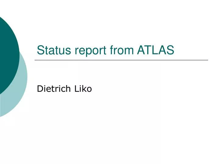 PPT - Status report from ATLAS PowerPoint Presentation, free download ...