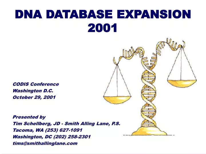 PPT - DNA DATABASE EXPANSION 2001 PowerPoint Presentation, free ...
