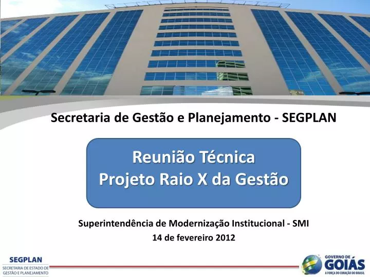 PPT - Secretaria de Gestão e Planejamento - SEGPLAN PowerPoint ...