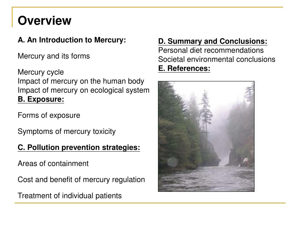 PPT - Environmental health effects and treatment of mercury exposure ...