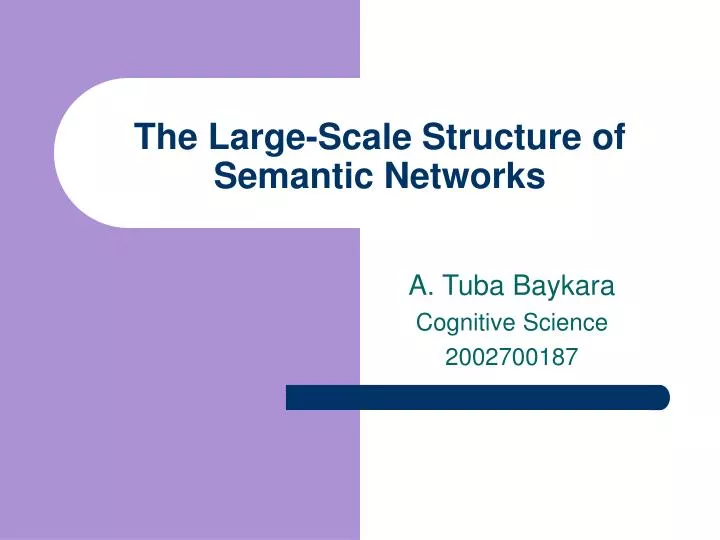 Ppt The Large Scale Structure Of Semantic Networks Powerpoint