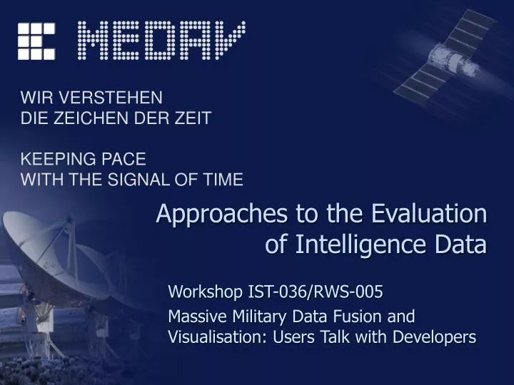 PPT - Approaches to the Evaluation of Intelligence Data PowerPoint ...