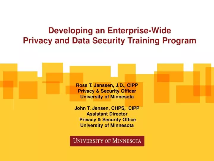PPT - Developing an Enterprise-Wide Privacy and Data Security Training ...
