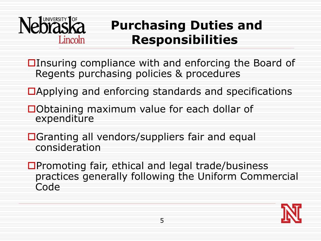 PPT - University of Nebraska–Lincoln Purchasing Department What You ...